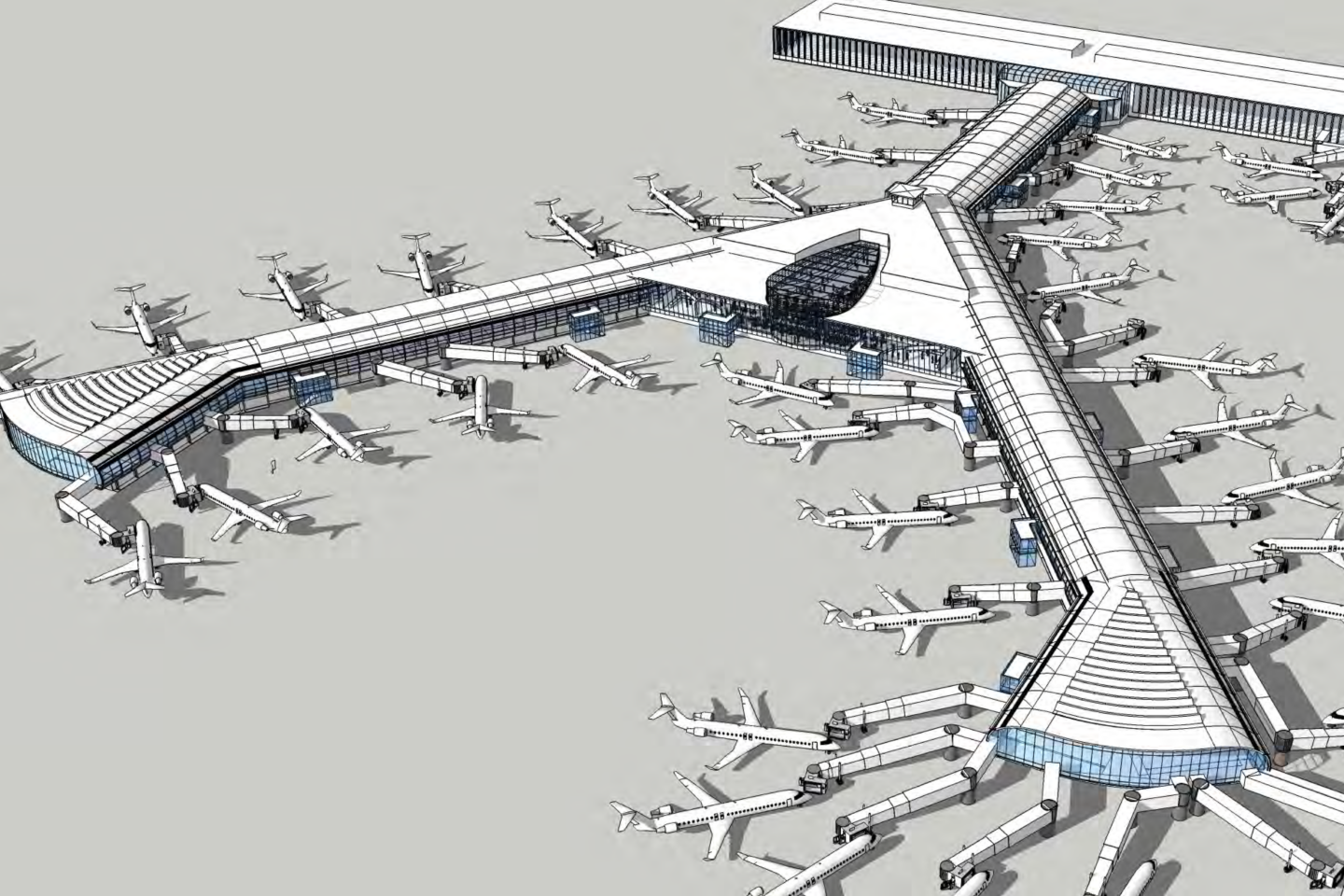 Terminal 2 E/F Concourse ORD - SCB - SCB